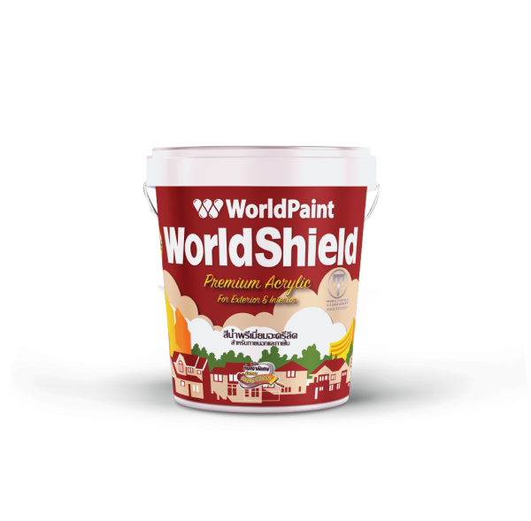สีน้ำอะคริลิก (กึ่งเงาพิเศษ) WorldShield